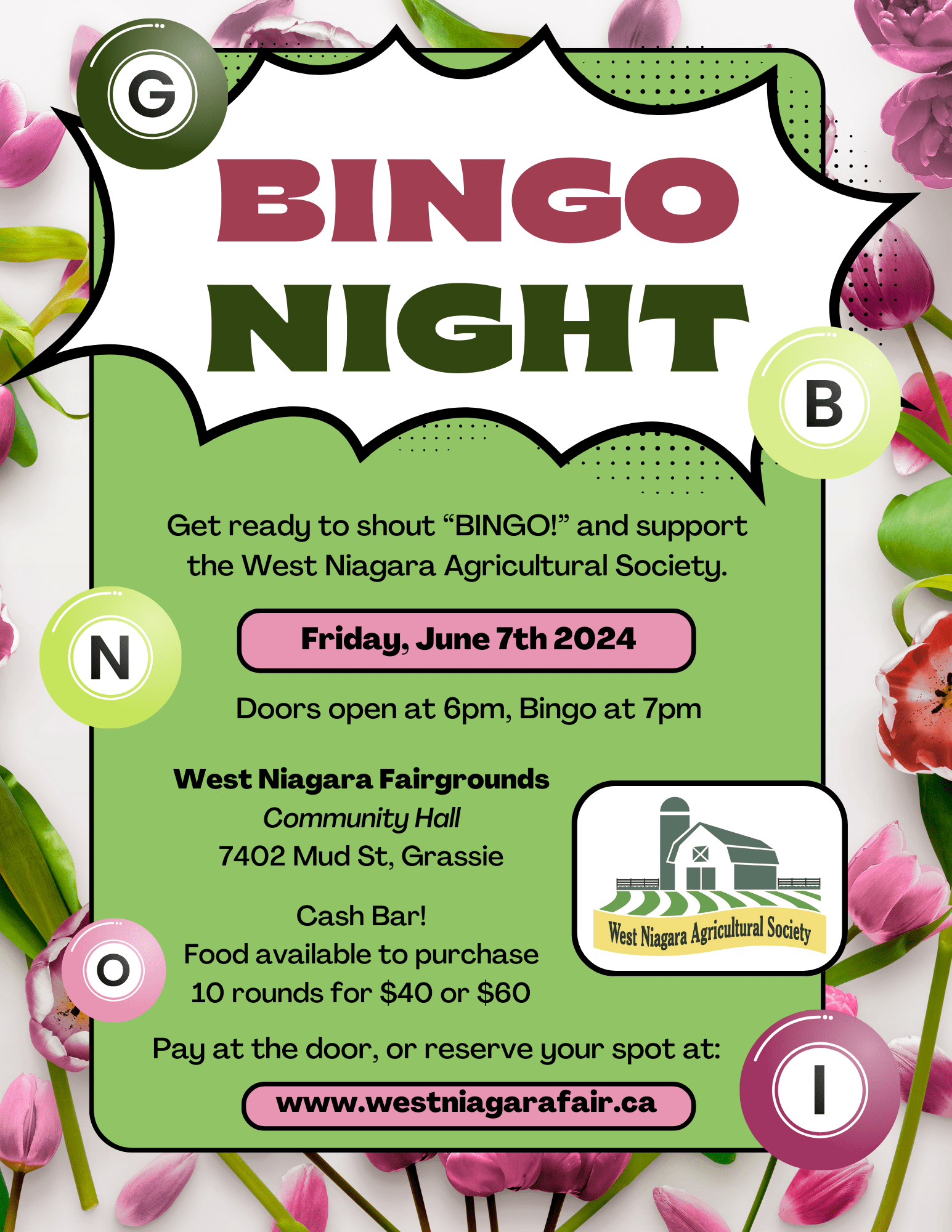 Bingo Night | Event | West Niagara Agricultural Centre